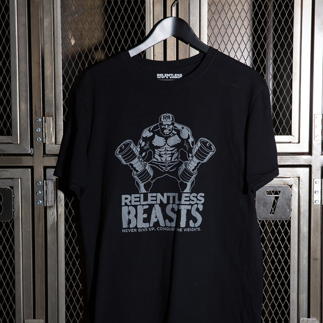 RELENTLESS BEASTS Grey 'Beast Man' T-Shirt